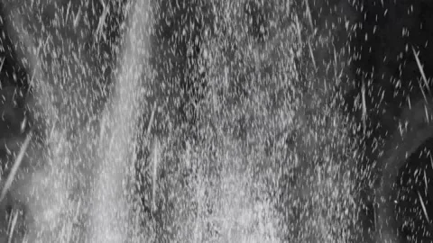 Snow blowing transition reveal on alpha ... | Stock Video | Pond5