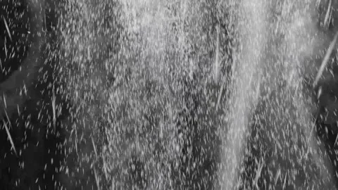 Snow blowing transition reveal on alpha ... | Stock Video | Pond5