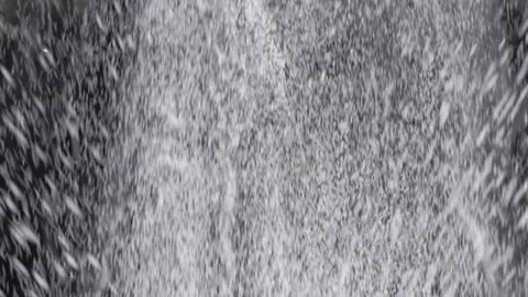 Snow blowing transition reveal on alpha ... | Stock Video | Pond5