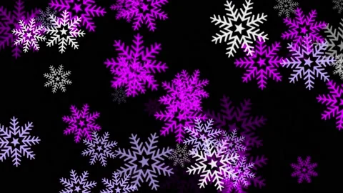 Snow crystals winter particles animation... | Stock Video | Pond5