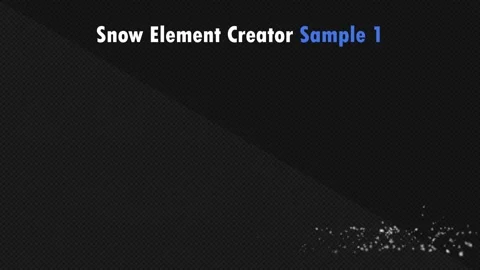 Snow Element Creator ~ After Effects Template #224838213