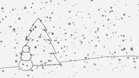 Snow falling (Christmas) - looping anima... | Stock Video | Pond5