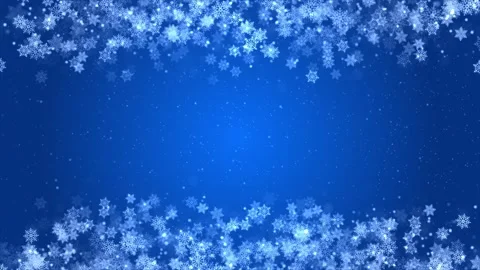 Snow falling frame border light particle... | Stock Video | Pond5