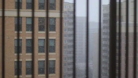 Snow Falling Outside Window Stock Video Footage | Royalty Free Snow ...