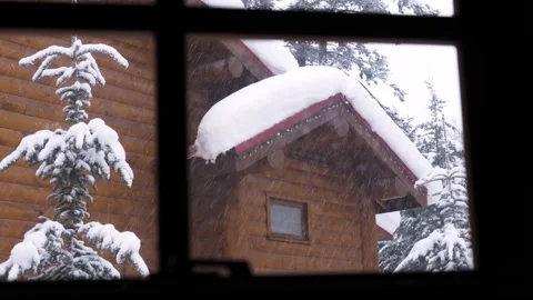 Log Cabin Snow Stock Video Footage | Royalty Free Log Cabin Snow Videos ...