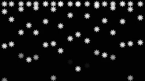 snow flake animation on black background | Stock Video | Pond5