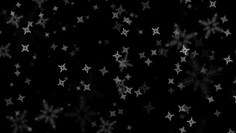snow flake motion animation on black bac... | Stock Video | Pond5