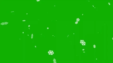 Snow flakes green screen motion graphics | Stock Video | Pond5