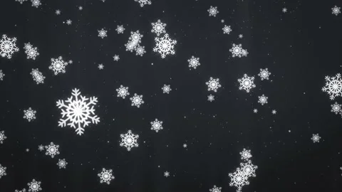 Snow Looped Black Background | Stock Video | Pond5