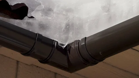 snow melts and water drops drip from the... | Stock Video | Pond5