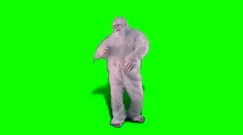 Snow Yeti - Dance - Green Screen - 60fps | Stock Video | Pond5