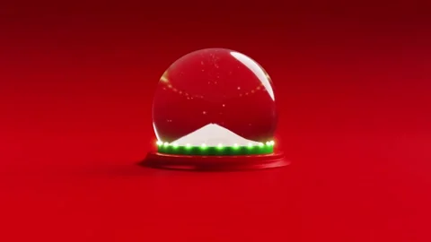 Snowball with blizzard on a red backgrou... | Stock Video | Pond5