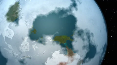 Snowball Earth melting. 3D animation in ... | Stock Video | Pond5