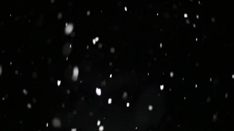 Snowfall on black background | Stock Video | Pond5