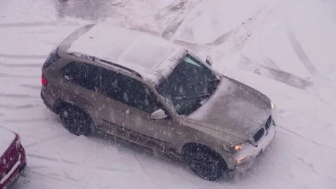 Snowfall danger blizzard bad winter weat... | Stock Video | Pond5