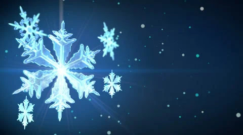 Snowflakes animation with copy-space. Da... | Stock Video | Pond5