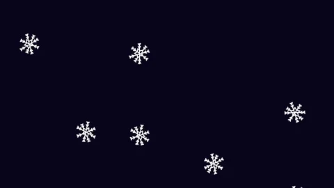 Snowflakes. Animation snowfall. Cartoon | Stock Video | Pond5