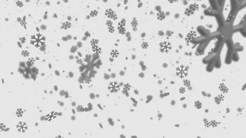 Snowflakes falling animation transparent... | Stock Video | Pond5