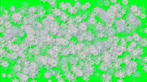 Snowflakes isolated on green screen | Stock Video | Pond5