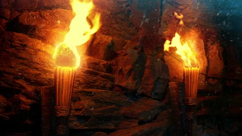 Medieval Castle Torch Stock Video Footage | Royalty Free Medieval ...