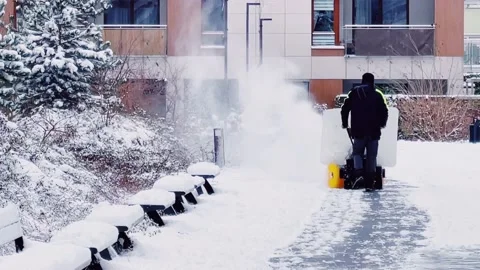 Snowing weather conditions, unrecognisab... | Stock Video | Pond5