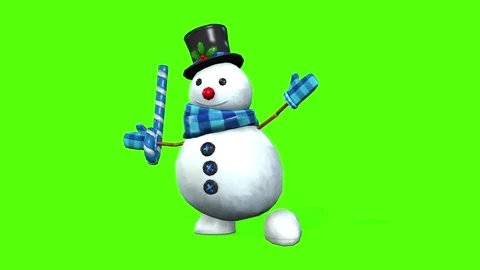 Snowman Green Screen Stock Video Footage | Royalty Free Snowman Green ...