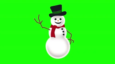 Snowman Green Screen Stock Video Footage | Royalty Free Snowman Green ...