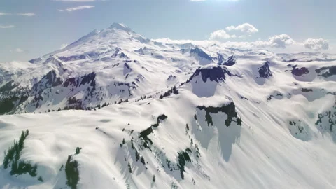 Snowy Mountain Environment Aerial Backgr... | Stock Video | Pond5