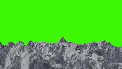 Snowy Mountain Range on a Green Screen B... | Stock Video | Pond5