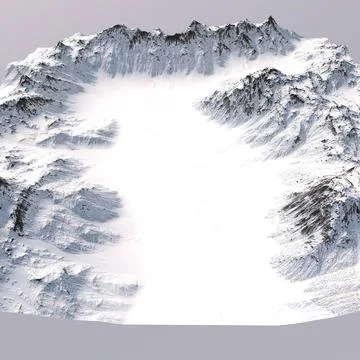 Snowy Terrain MT049 ~ 3D Model ~ Download #96431922 | Pond5