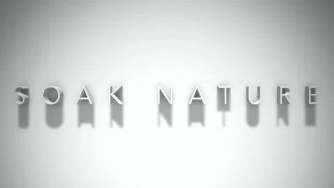 soak nature 3D title animation with shad... | Stock Video | Pond5