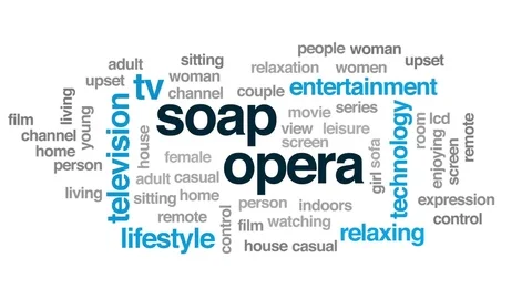 Soap opera animated word cloud, text des... | Stock Video | Pond5