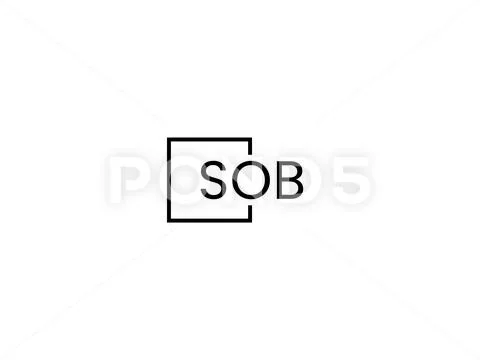 SOB letter initial logo design vector illustration ~ Clip Art #198879763