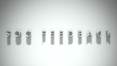 soc feedback 3D title animation white t... | Stock Video | Pond5