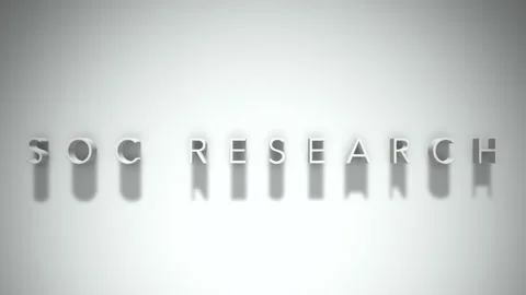 soc research 3D title animation white t... | Stock Video | Pond5