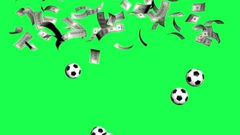 Soccer ball and dollar bill - Money spor... | Stock Video | Pond5