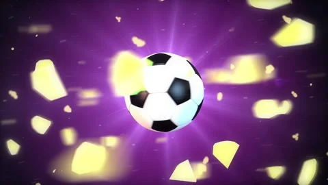 Soccer ball animation, violet color ball... | Stock Video | Pond5