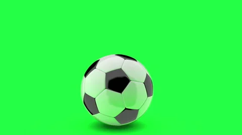 Soccer ball drop and jumping on a chroma... | Stock Video | Pond5