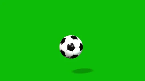 Soccer ball falling and bouncing on gree... | Stock Video | Pond5