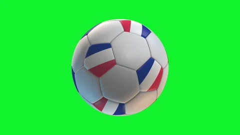 Soccer ball with flag France, on green s... | Stock Video | Pond5