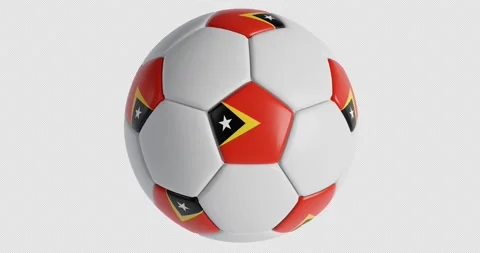 Soccer ball with flag of Timor Leste , b... | Stock Video | Pond5