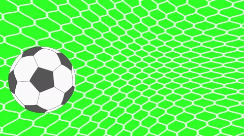 soccer ball in goal. green screen backgr... | Stock Video | Pond5