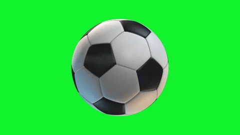 Soccer ball with, on green screen backgr... | Stock Video | Pond5