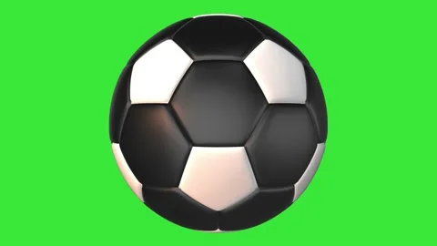 The soccer ball rotates 360 degrees on t... | Stock Video | Pond5