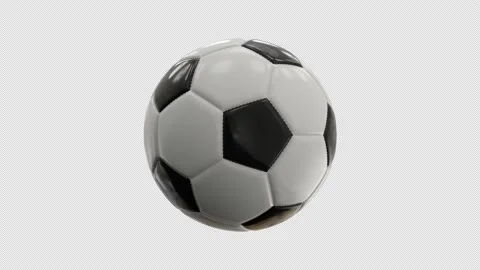 Soccer ball rotating 360. Isolated alpha... | Stock Video | Pond5