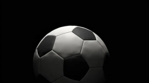 soccer ball rotation isolated on black b... | Stock Video | Pond5