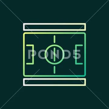 Soccer Field outline colored icon - vector Football Pitch sign ...
