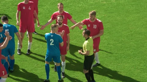 Soccer Football Championship Game Refere... | Stock Video | Pond5