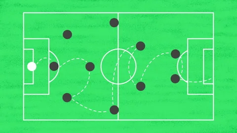 Soccer of Football Field Animation with ... | Stock Video | Pond5