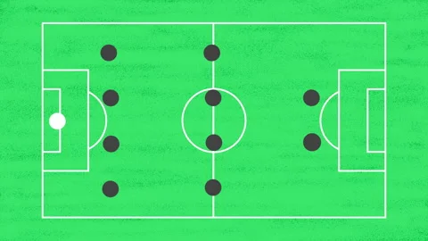 Soccer of Football Field Animation with ... | Stock Video | Pond5